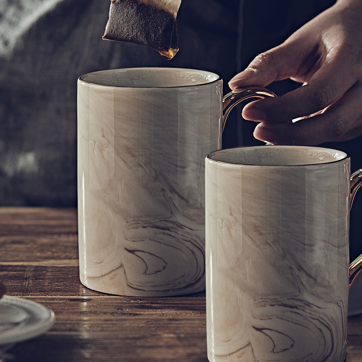 까사무띠 골드핸들 마블머그 450ml 2P - 아이보리 | 코스트코 코리아