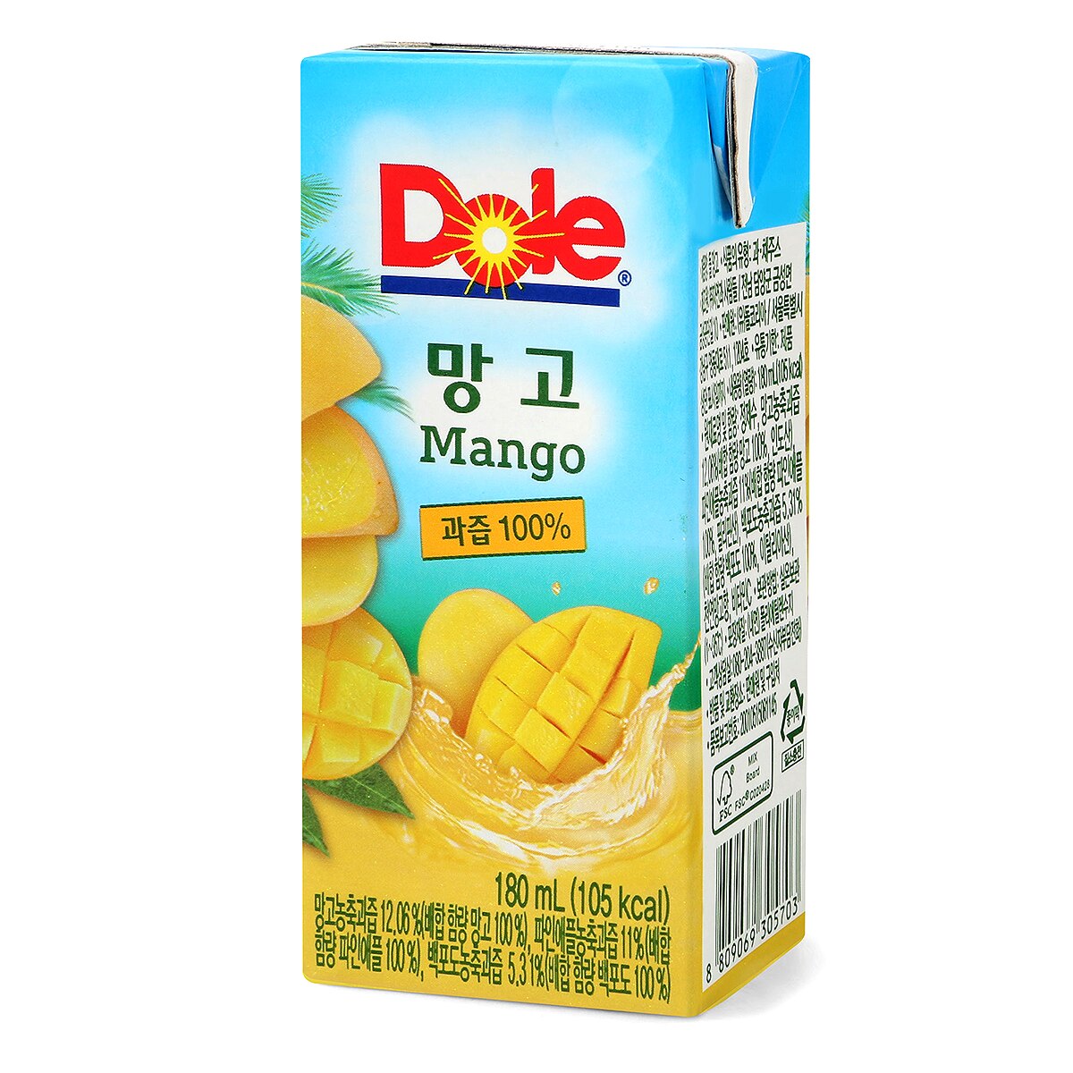 Dole 파인애플 180ml x 24 + 망고 주스 180ml x 24 | 코스트코 코리아