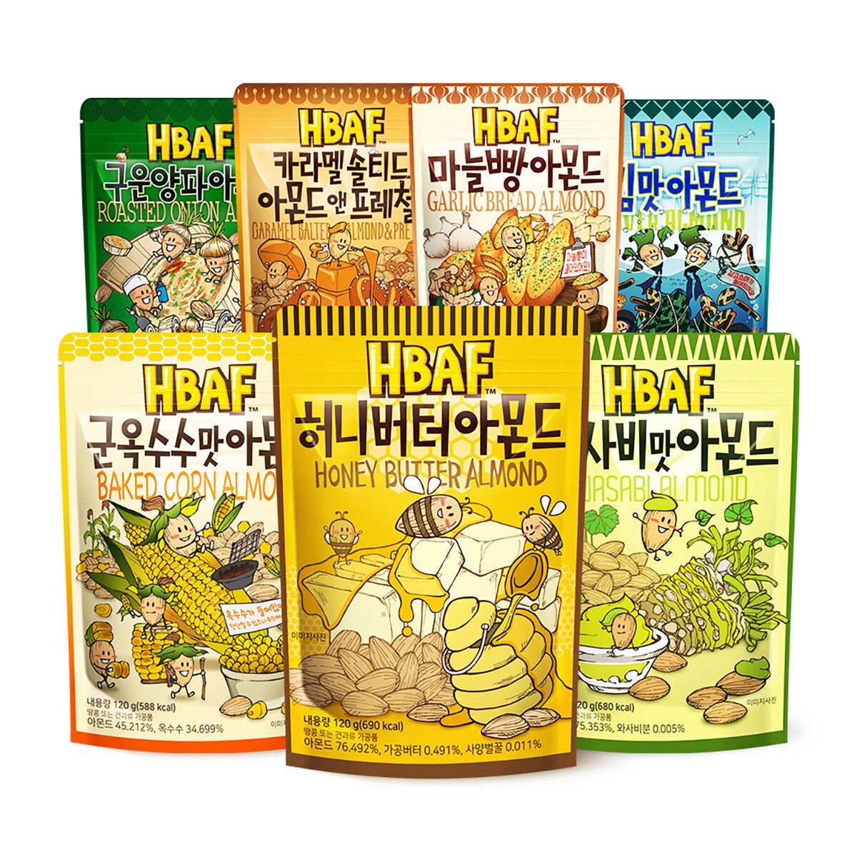 HBAF 시즈닝 아몬드 7종840G | 코스트코 코리아