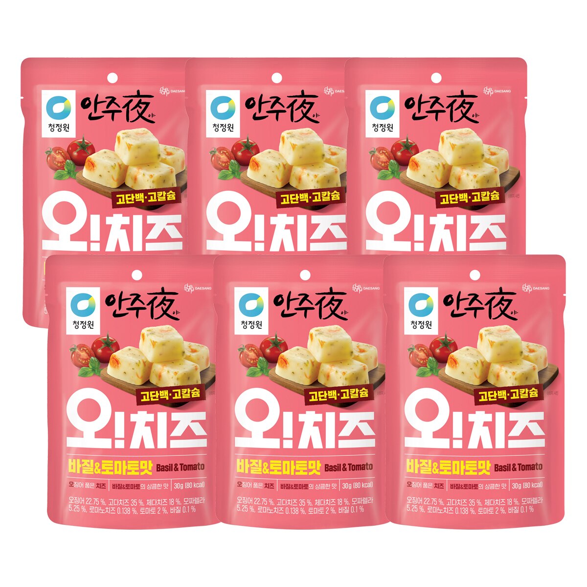 안주야 오! 치즈 바질 & 토마토맛 180g / 30g x 6 | 코스트코 코리아