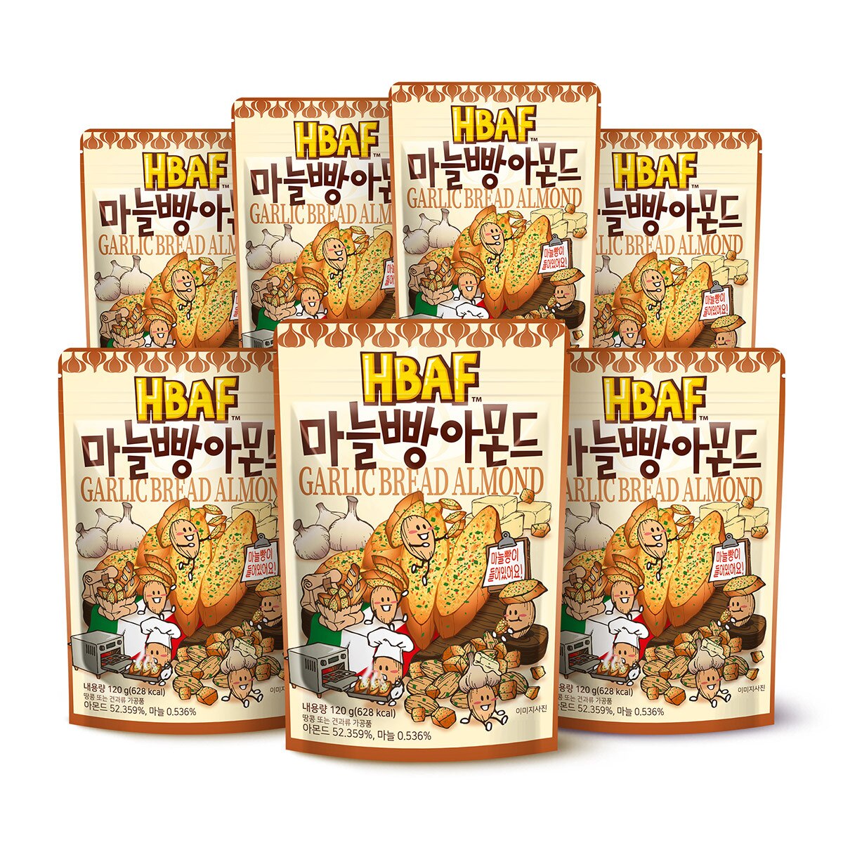 HBAF 마늘빵 아몬드 120g x 7봉 | 코스트코 코리아